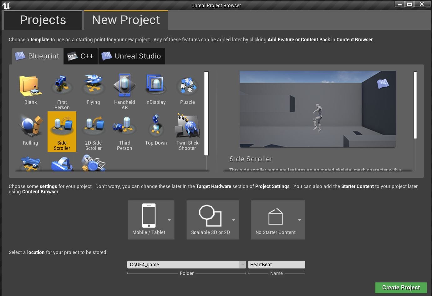 Creating A Side Scroller Mobile Game With Unreal Engine 4—with No Prior
