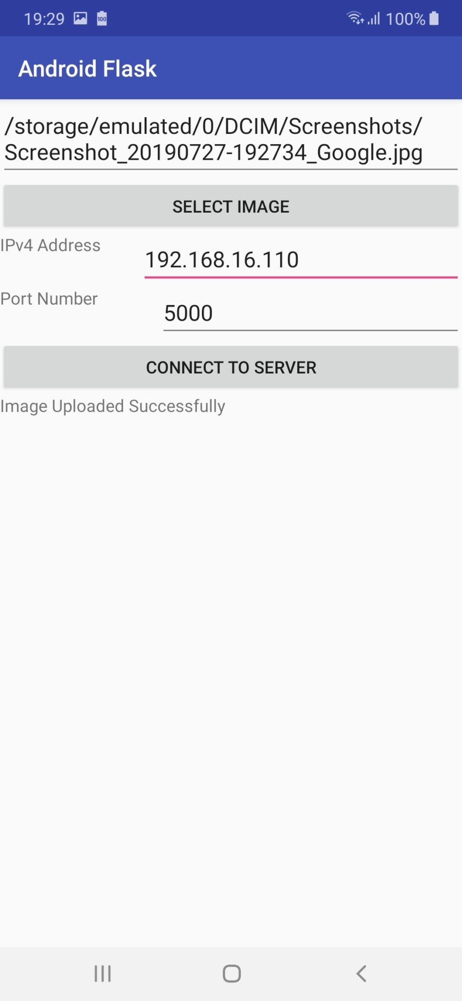 Uploading images from Android to a Python-based Flask server - Fritz ai