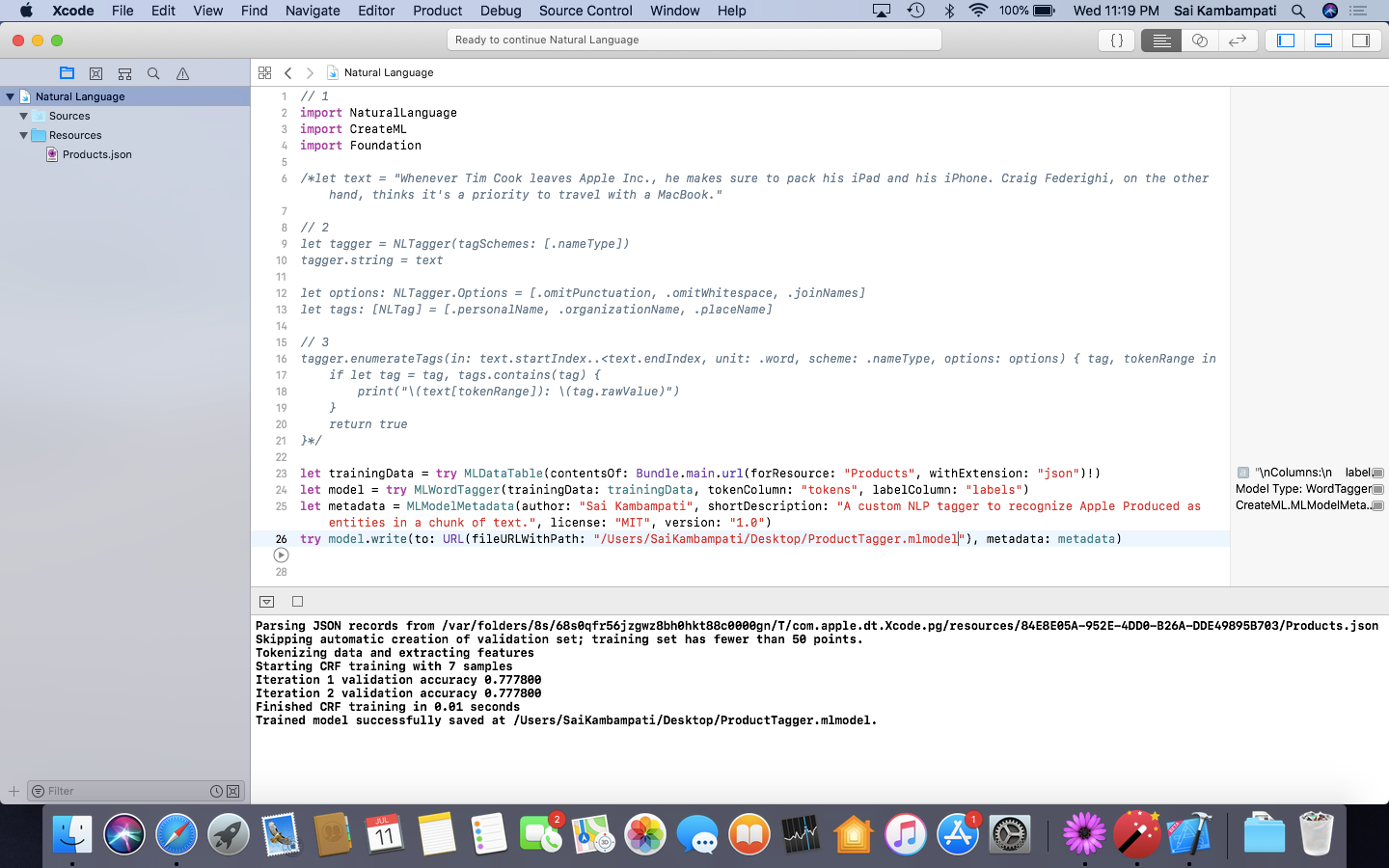 Natural Language in iOS 12: Customizing tag schemes and named entity ...