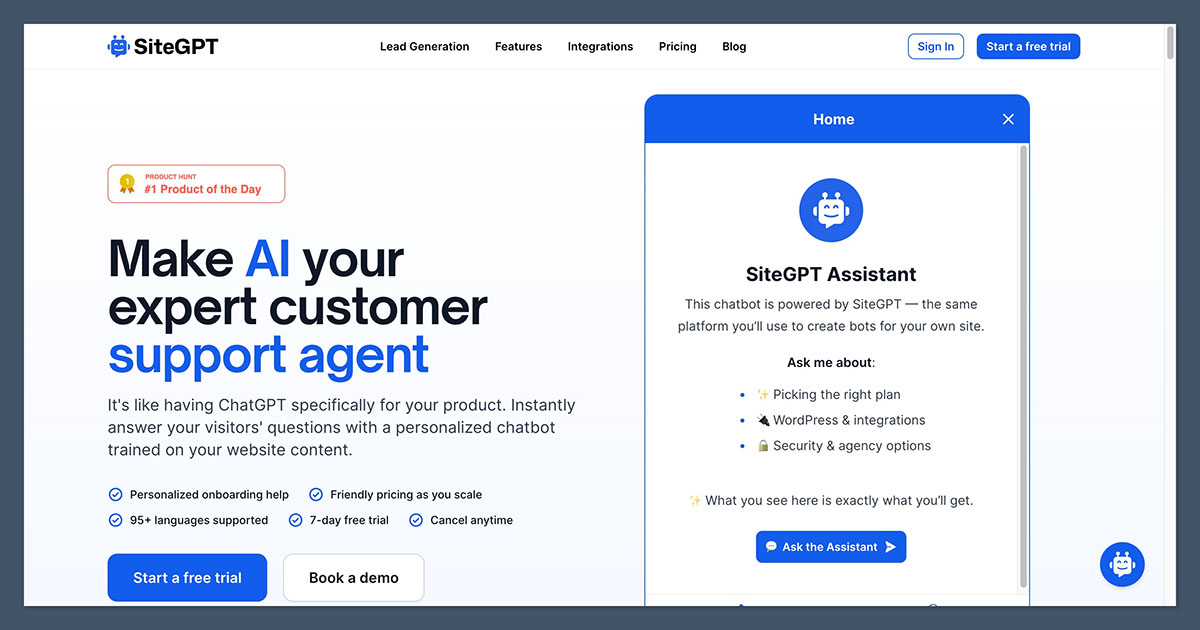 SiteGpt Review: Can This AI Chatbot Builder Save You Hours of Work? - Fritz ai